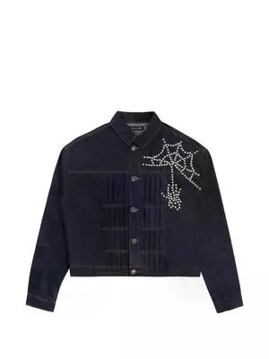 BOREDOM KILLS Spider Embellished Denim Jacket