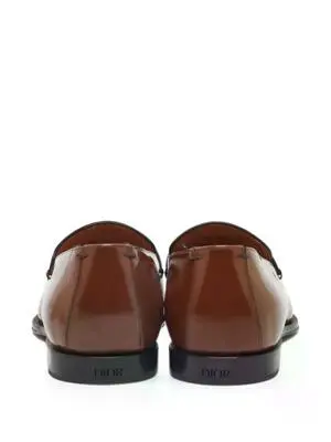 Dior Leather Loafers With Oblique Print