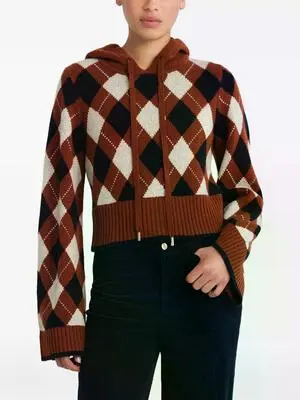 Cara Cara Oakley Argyle-knit Hoodie