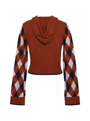Cara Cara Oakley Argyle-knit Hoodie