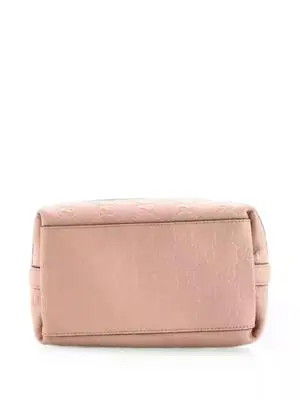 Gucci Gg Emblem Gg Embossed Leather Small Bucket Bag