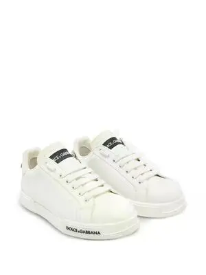 Dolce & Gabbana Portofino Lace-up Sneakers - White