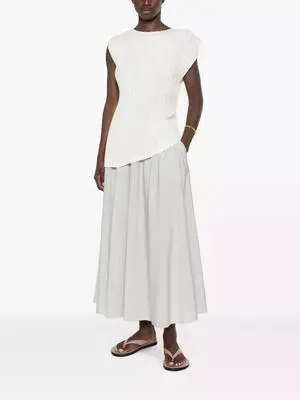Herno Drawstring Flared Midi Skirt - Grey