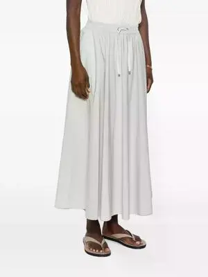 Herno Drawstring Flared Midi Skirt - Grey
