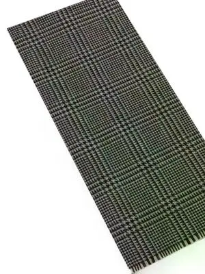 SLOWEAR Check-pattern Fringed Scarf
