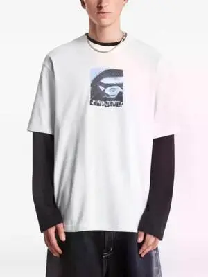 A BATHING APE Spray Ape Head T-shirt - White