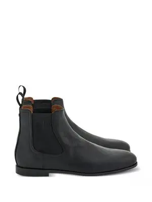 FERRAGAMO Grained Leather Ankle Boots