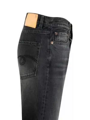 R13 Selvedge Cuffed Jeans - Black