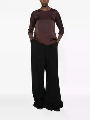Imperial Satin Finish Three-quarter Sleeve Blouse