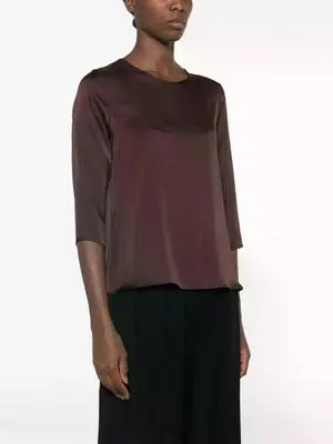 Imperial Satin Finish Three-quarter Sleeve Blouse