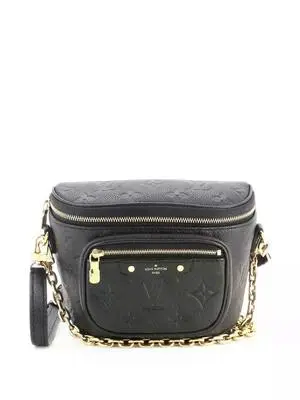LOUIS VUITTON Bum Bag Monogram Empreinte Leather Mini Belt Bag - Black