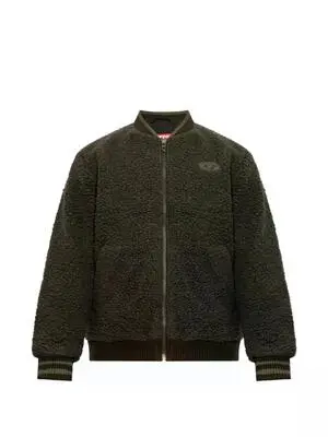 DIESEL® S-reds Fleece Bomber Jacket With Logo Patch