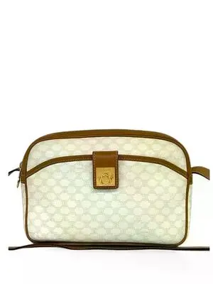 Celine 2010 Triomphe Coated Canvas Crossbody Bag