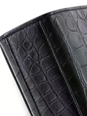 Saint Laurent Classic Monogram Tassel Crocodile Embossed Leather Medium Crossbody Bag