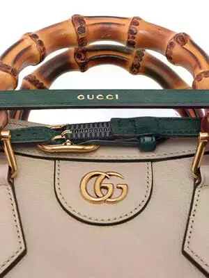 Gucci 2016-2026 Medium Calfskin Bamboo Diana Satchel