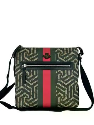Gucci Gg Supreme Caleido Web Bee Crossbody Bag