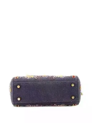 Dior Lady Chain Bag Beaded Denim Mini Crossbody Bag