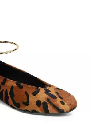 CHANTAL Animal-print Bangle-detail Ballet Flats