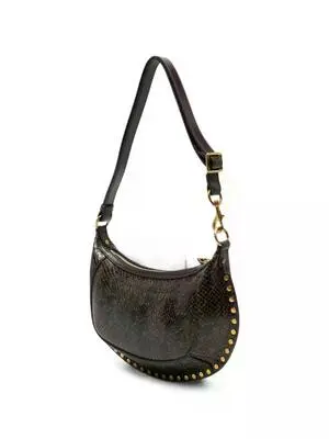 Isabel Marant Étoile Oskan Moon Shoulder Bag In Python-effect Leather - Brown