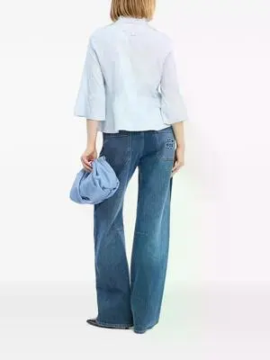 Munthe Veracity Striped Flared-sleeve Shirt