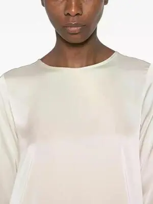 Imperial Satin Finish Keyhole-back Blouse