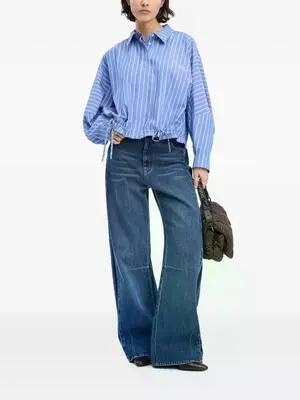 Munthe Loasta Striped Drawstring Shirt - Blue