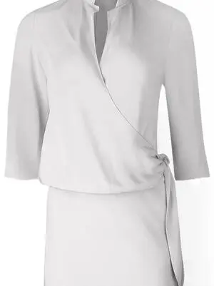 PETER COHEN Wrap-style Stand-collar Maxi-dress
