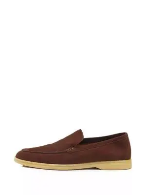 Loro Piana Summer Walk Leather Loafers - Brown