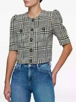 L'Agence Allegra Glen Plaid Cropped Jacket