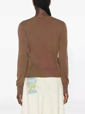 Max Mara Argyle-pattern Stud-embellished Sweater