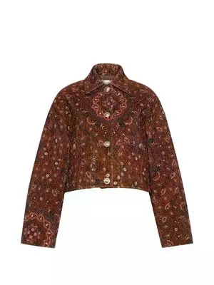 Cara Cara Alejandro Paisley-print Quilted Jacket - Brown