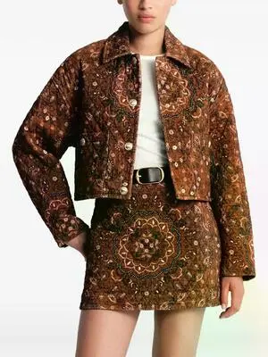 Cara Cara Alejandro Paisley-print Quilted Jacket - Brown