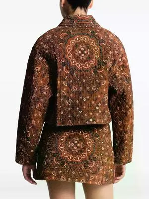 Cara Cara Alejandro Paisley-print Quilted Jacket - Brown