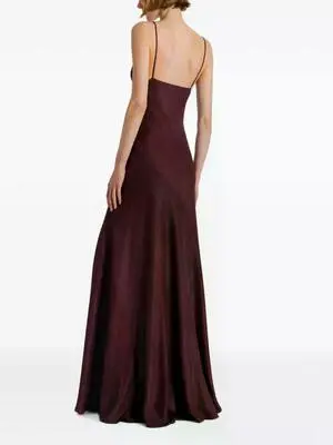 Alberta Ferretti Glitter-effect Spaghetti-strap Maxi Dress