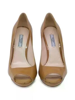 Prada Peep-toe Platform Stiletto Heel Pumps