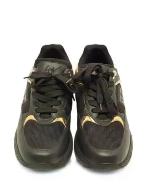 GIUSEPPE ZANOTTI Runner Sneakers With Metallic Paneling - Black