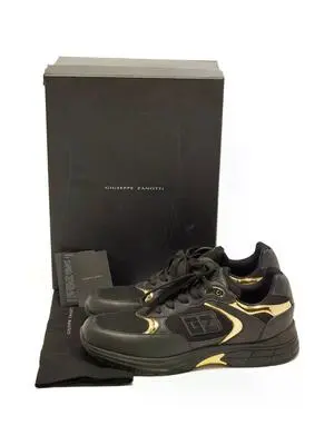 GIUSEPPE ZANOTTI Runner Sneakers With Metallic Paneling - Black