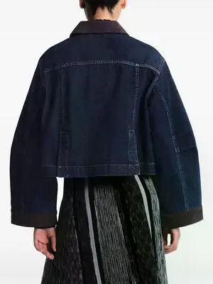 Cara Cara Ralph Denim Jacket With Suede Collar And Cuffs