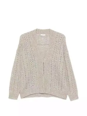 PANICALE Sequin-embellished Open-knit Cardigan