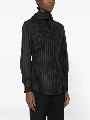 JEAN PAUL GAULTIER Pinstripe Hooded Shirt