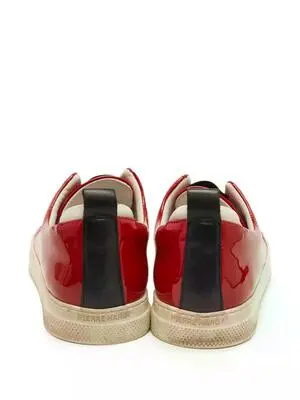 Pierre Hardy Patent Leather Slip-on Sneakers - Red