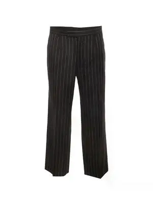 Dolce & Gabbana Pinstripe Straight-fit Tailored Trousers - Black