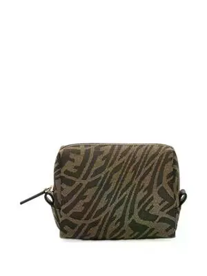 Fendi 2010-2026 Sarah Coleman Small Zucca Canvas Vertigo Cosmetic Pouch - Brown
