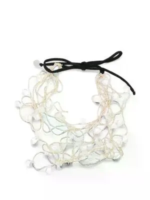 MARIA CALDERARA Beaded Multi-strand Necklace - Silver