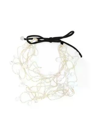 MARIA CALDERARA Beaded Multi-strand Necklace - Silver