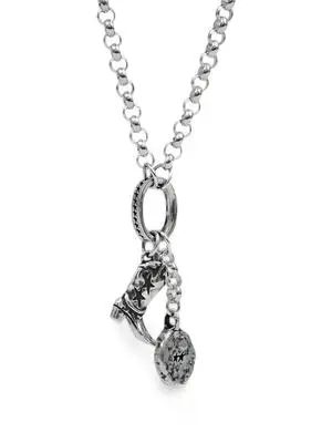 TWOJEYS Boot Pendant Necklace With Turquoise Stone