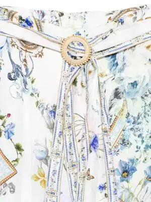 Camilla Floral Print Belted Palazzo Pants