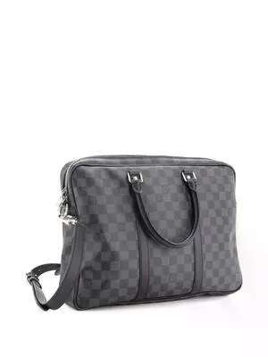 LOUIS VUITTON Porte-documents Voyage Damier Graphite Pm Briefcase - Black