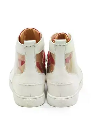 CHRISTIAN LOUBOUTIN Transparent Paneled Lace-up High-top Sneakers