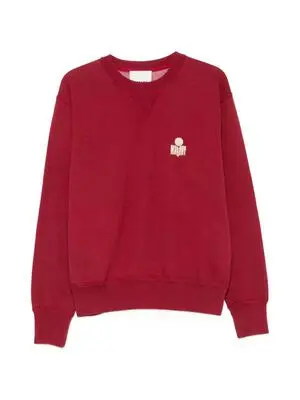 MARANT Logo-print Crew-neck Sweatshirt - Red